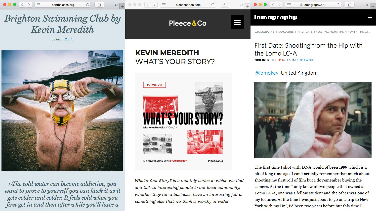 Three interviews with Panthalassa, Pleece & Co and Lomography